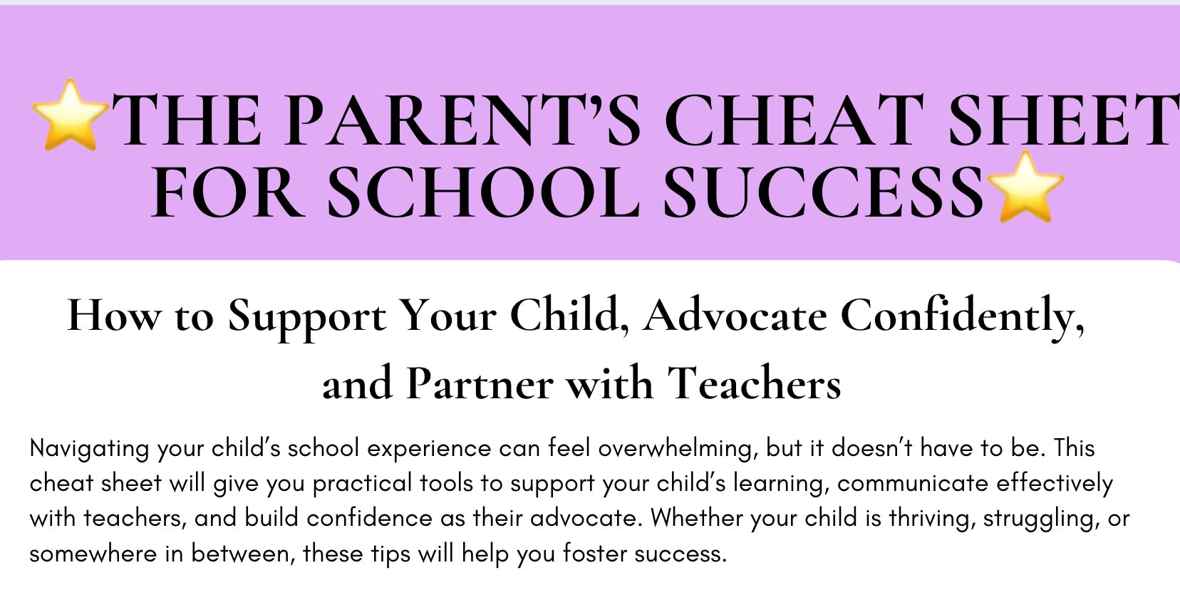 Planoly Creator Store | The Parent’s Cheat Sheet for School Success