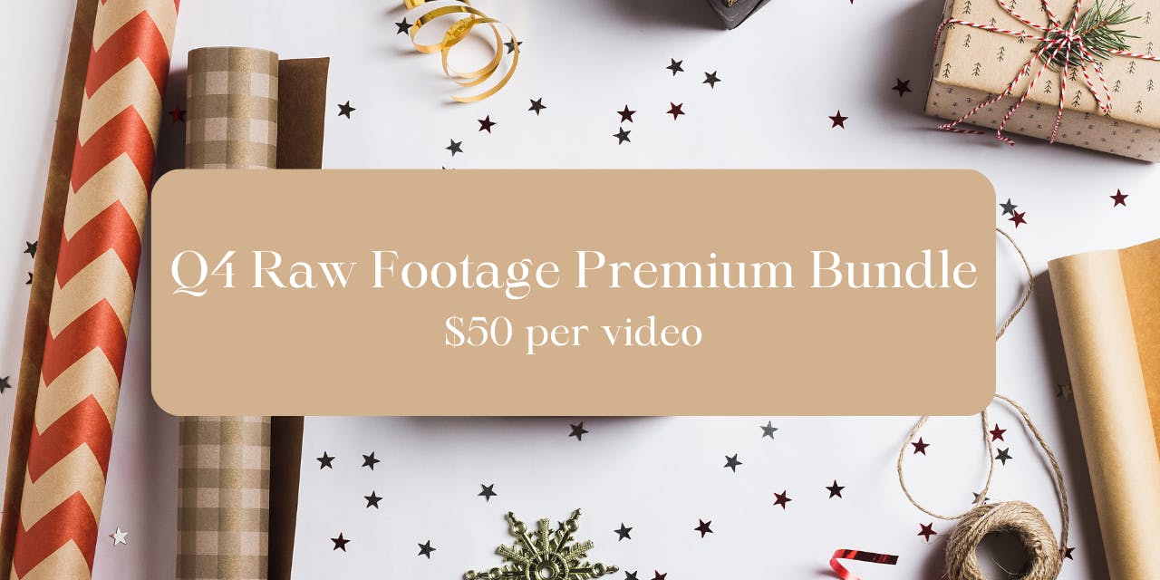 Planoly Creator Store | Q4 UGC Raw Footage Premium Bundle