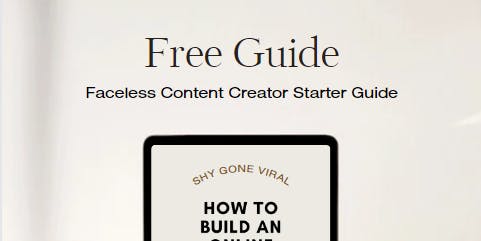 Free Starter Guide Faceless Content Creator | Snipfeed