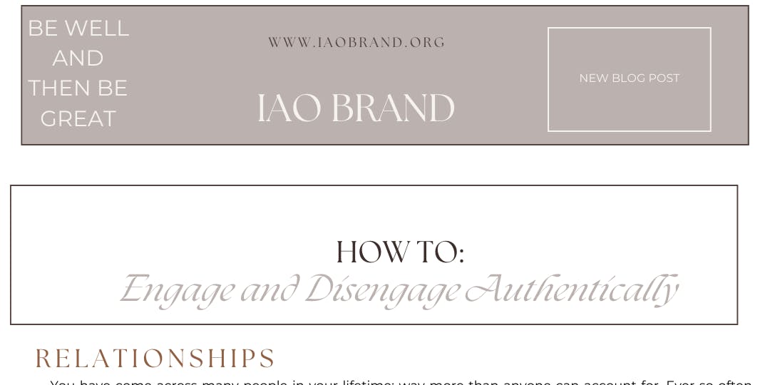 How to Engage and Disengage Authentically | Snipfeed